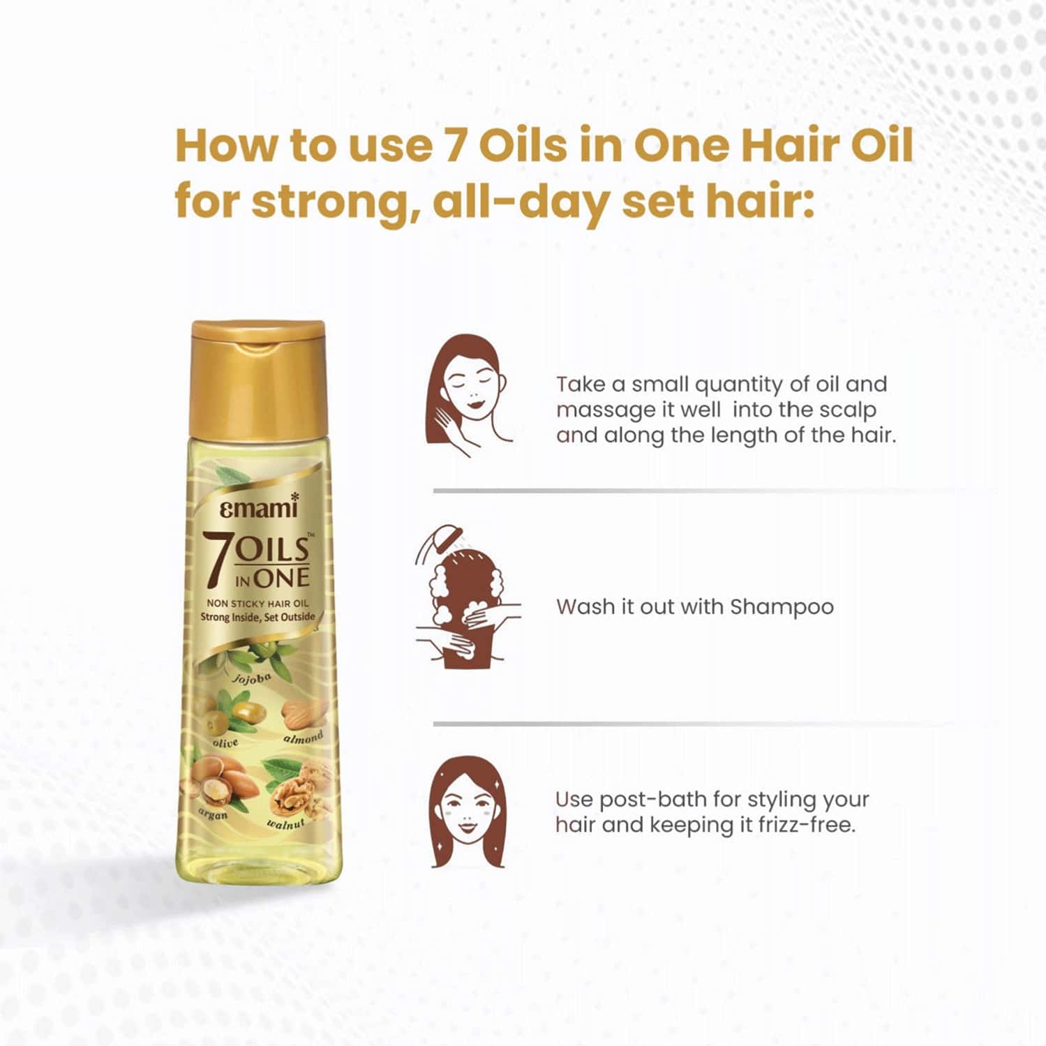 Buy EMAMI 7 OILS IN ONE DAMAGE CONTROL HAIR OIL BOTTLE OF 100 ML Online ...