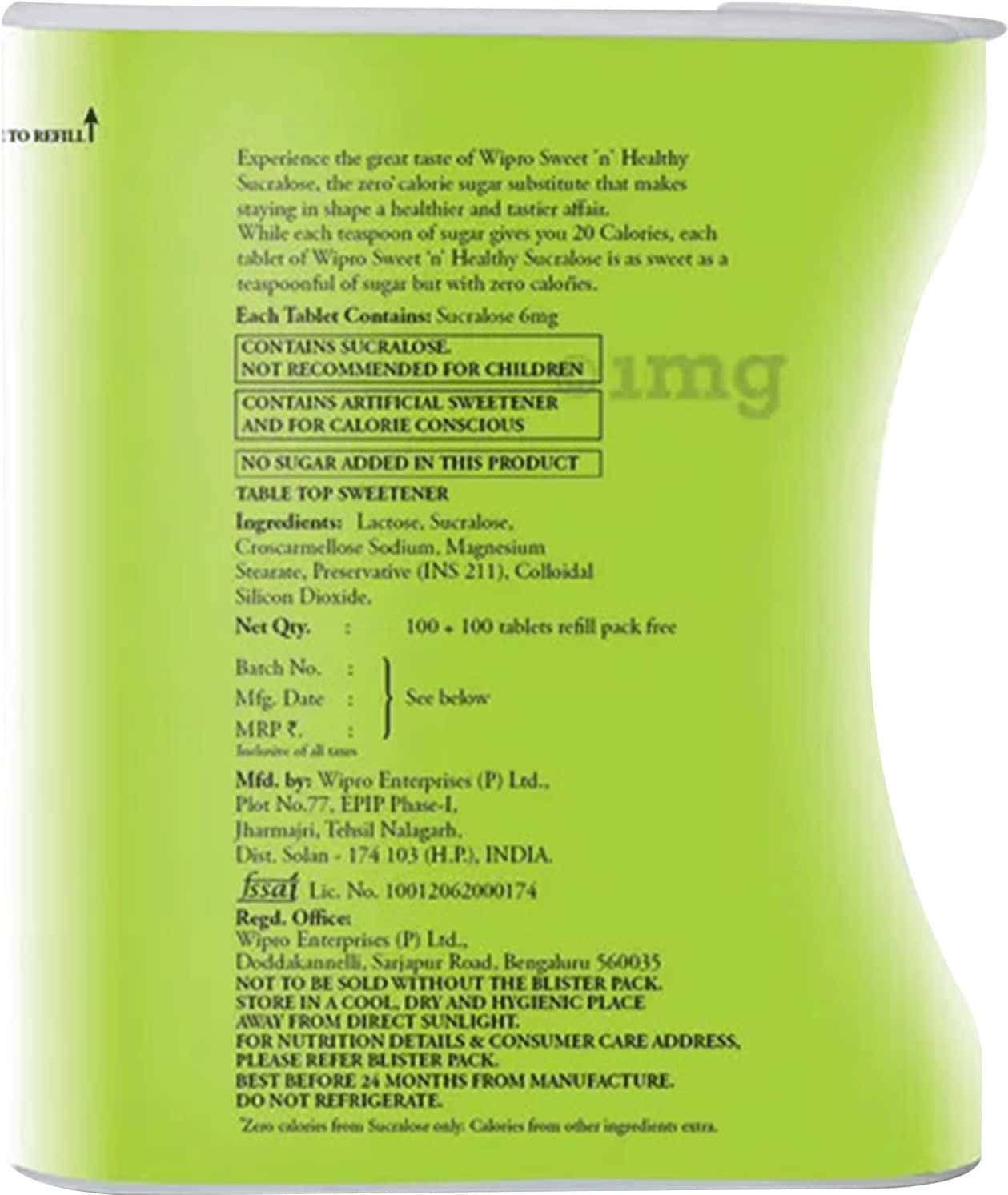 Buy WIPRO SWEET N HEALTHY SUCRALOS TAB 100'S Online & Get Upto 60% OFF ...