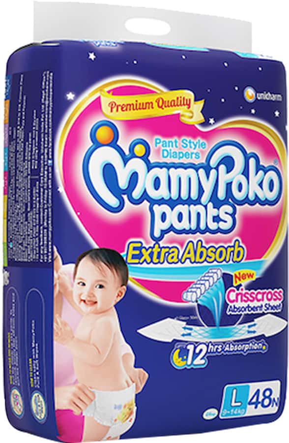 Buy MAMYPOKO PANTS EXTRA ABSORB DIAPERS (MEDIUM) - 58 DIAPERS Online ...