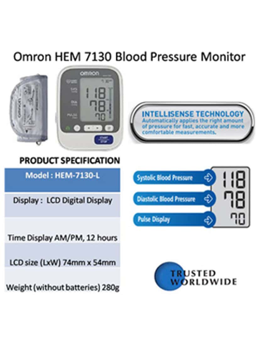 Buy OMRON HEM-7130 BP MONITOR Online & Get Upto 60% OFF at PharmEasy