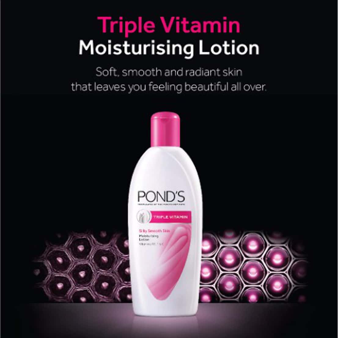 Buy POND'S TRIPLE VITAMIN MOISTURISING BODY LOTION BOTTLE OF 275 ML ...