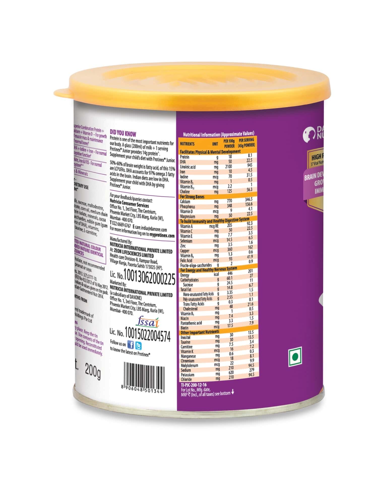 Buy Protinex Junior Chocolate Child Nutrition Drink Tin Of 200 G Online ...