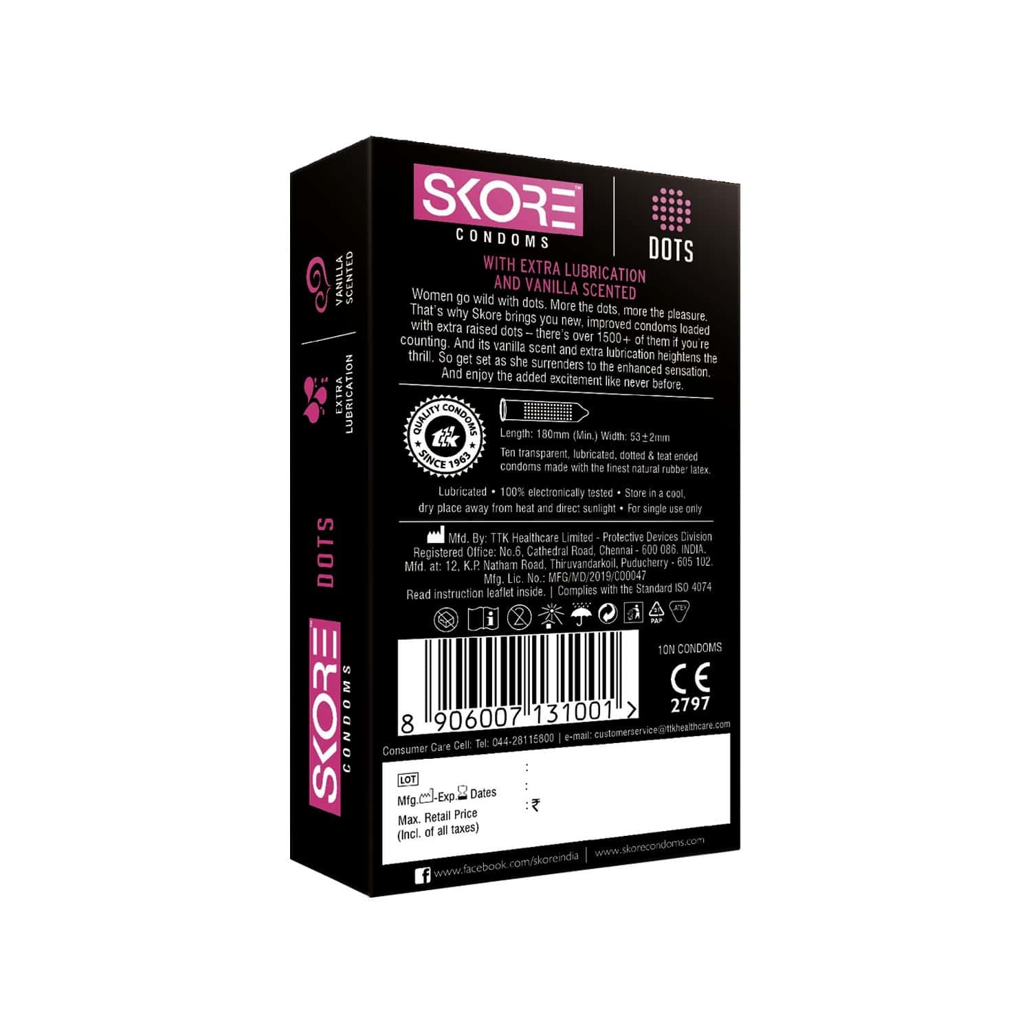 Buy SKORE DOTTED BOX OF 10 CONDOMS Online & Get Upto 60% OFF at PharmEasy
