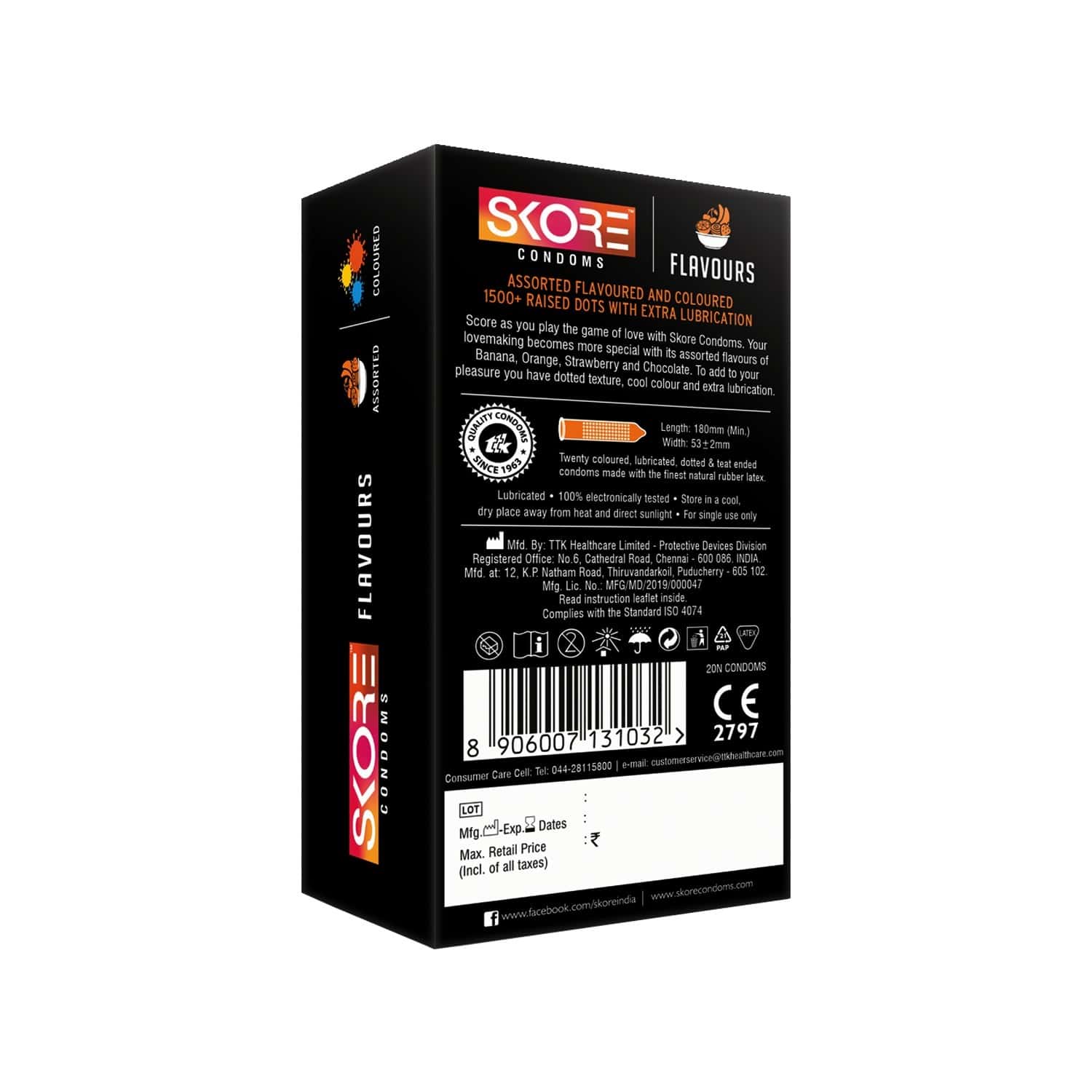 Buy SKORE MULTI FLAVOUR BOX OF 20 CONDOMS Online & Get Upto 60% OFF at ...