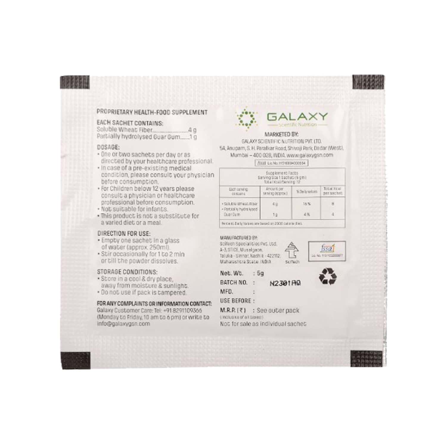 Buy MYFY CLEAR SOLUBLE FIBER 10 SACHETS, 10X5 GM Online & Get Upto 60% ...