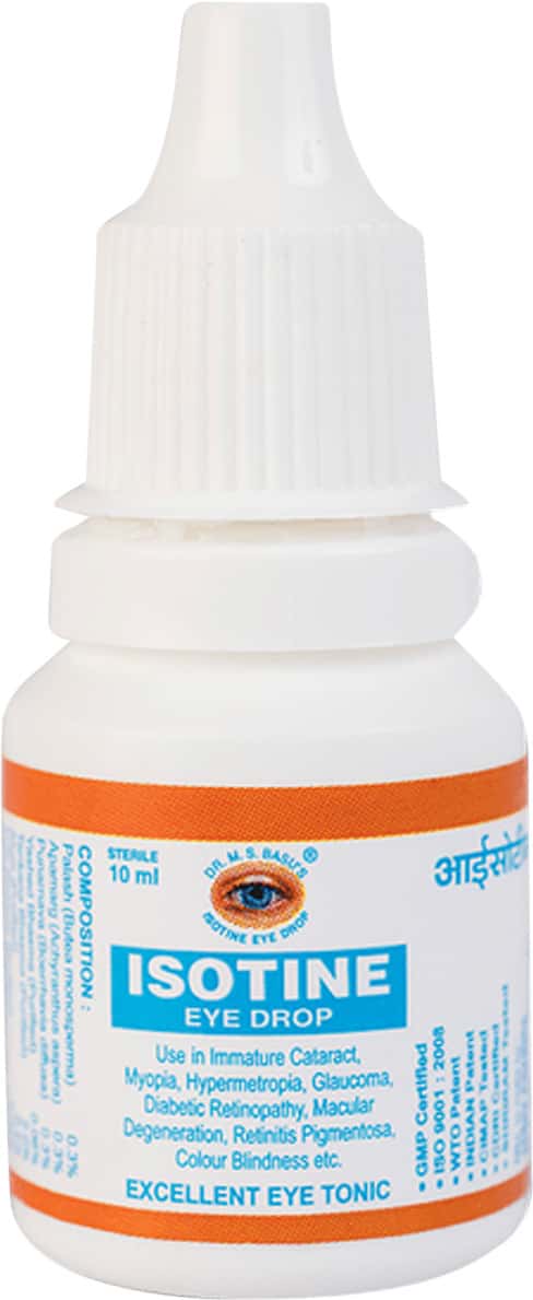 Buy ISOTINE BOTTLE OF 10ML EYE DROPS Online & Get Upto 60% OFF at PharmEasy
