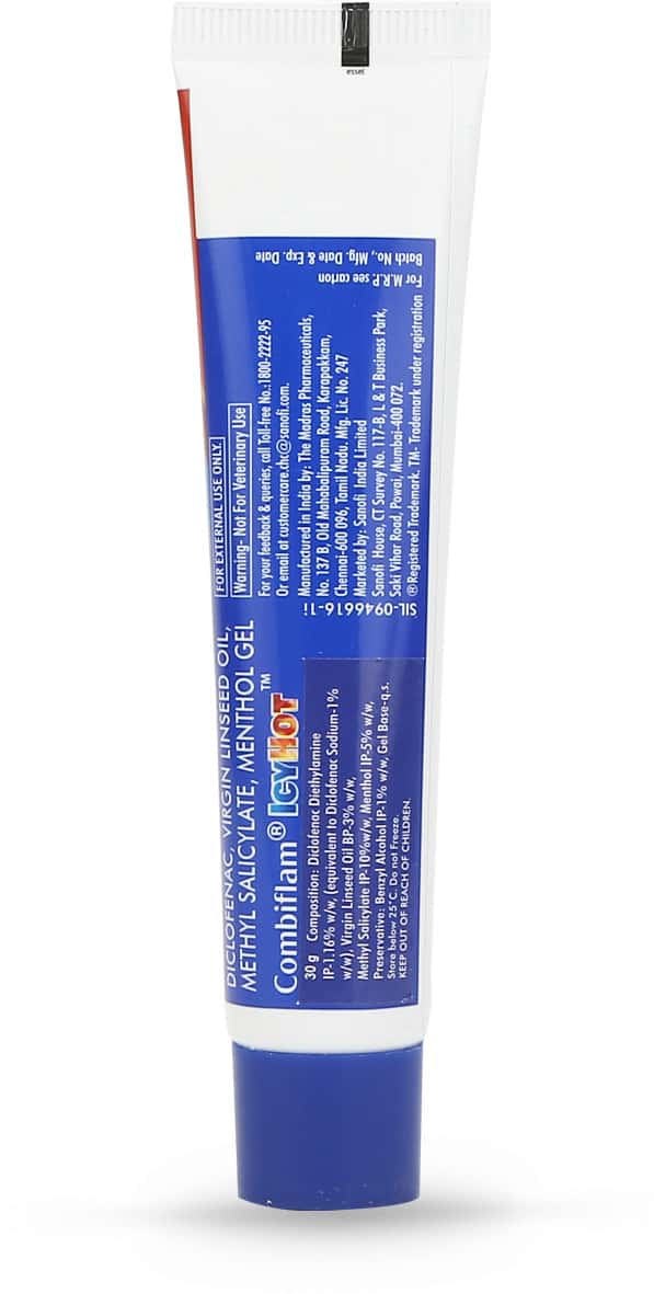 Buy COMBIFLAM ICYHOT FAST PAIN RELIEF GEL - 30 GMS TUBE Online & Get ...