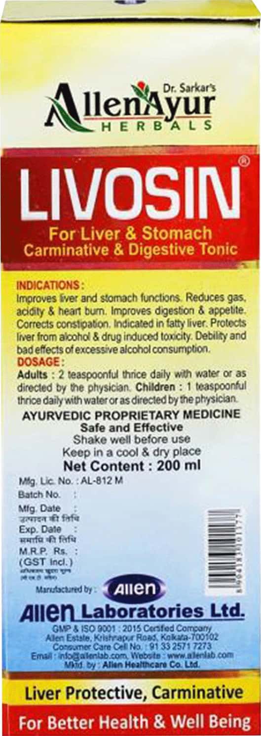 Buy LIVOSIN BOTTLE OF 200ML ORAL LIQUID Online & Get Upto 60% OFF at ...