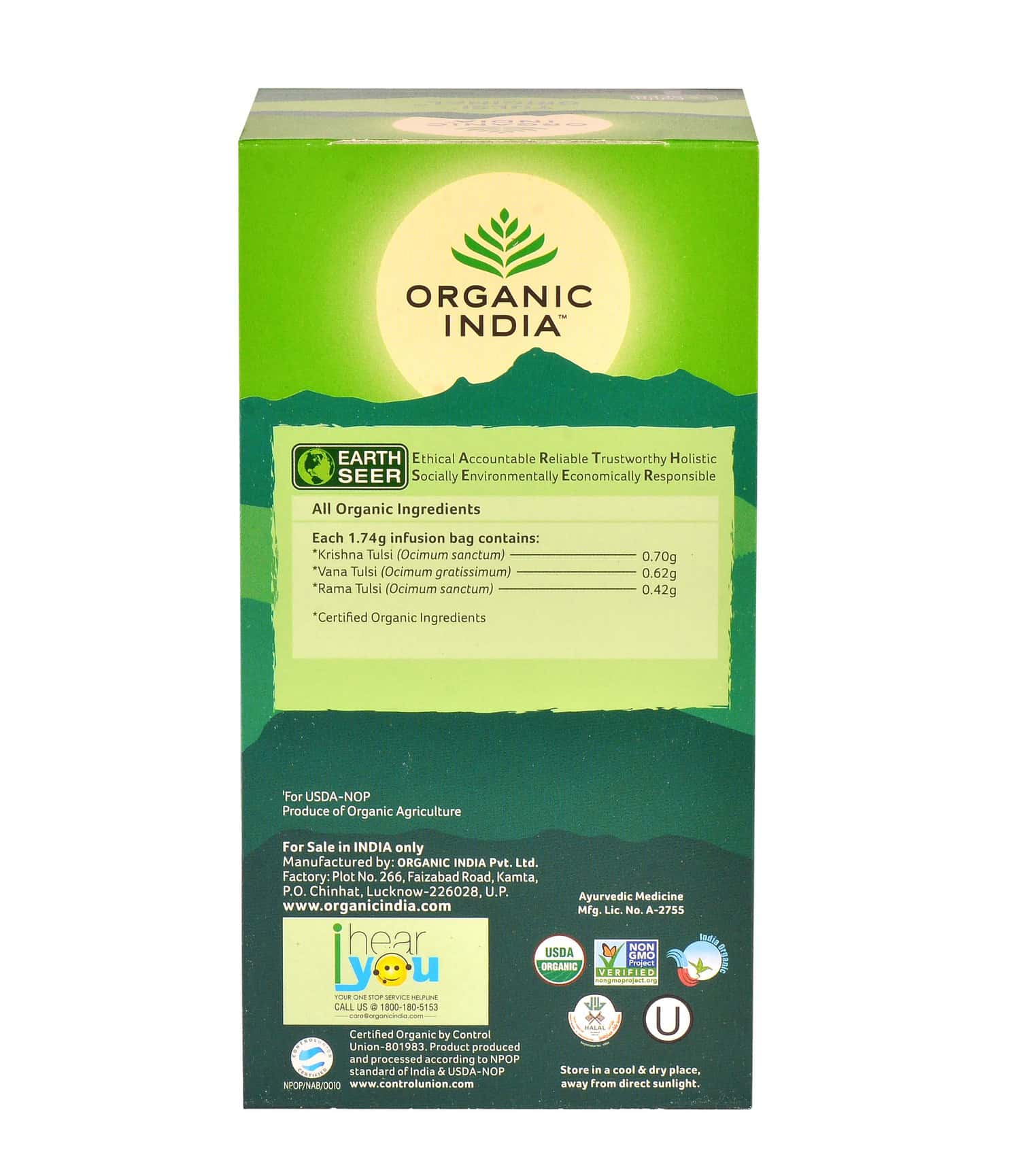 Buy Organic India Tulsi Original Tea Bag 25'S Online at Flat 18% OFF ...