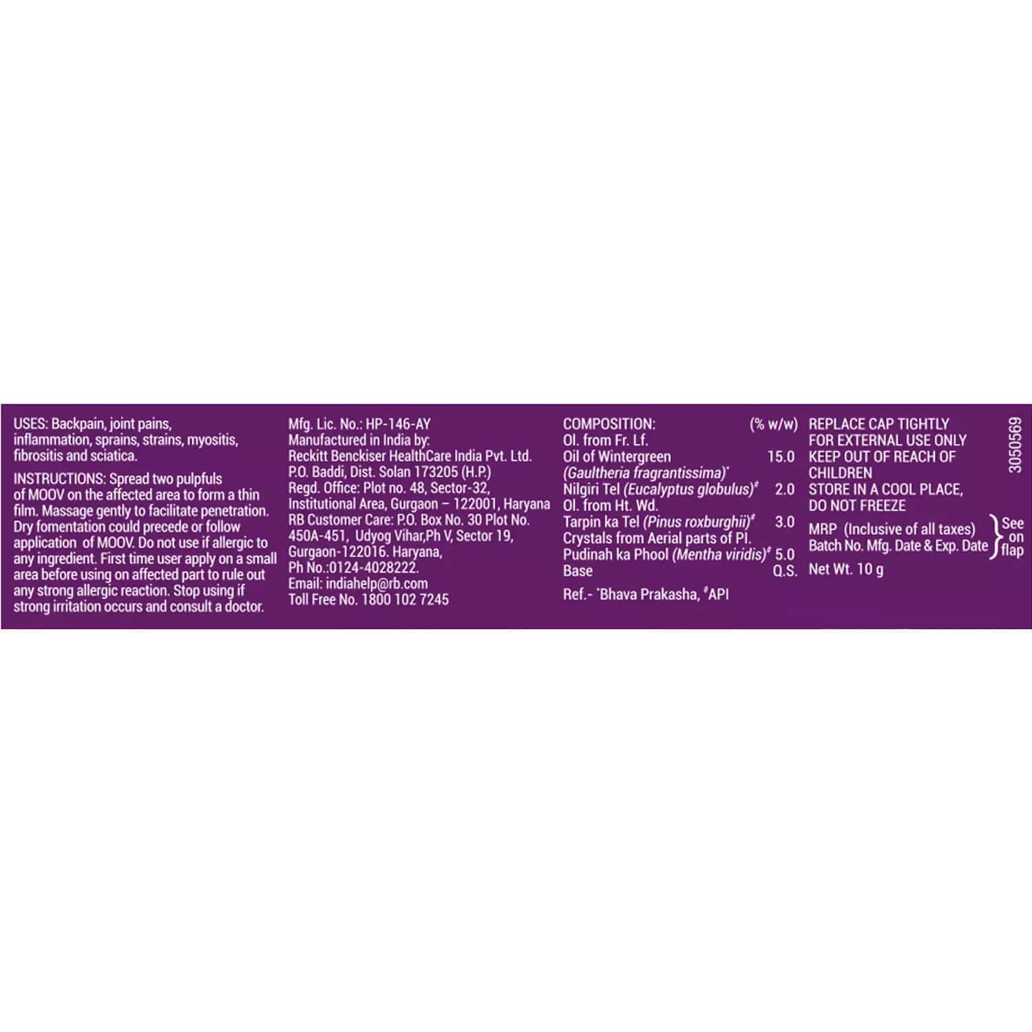 Buy MOOV PAIN RELIEF SPECIALIST SUITABLE FOR BACK, JOINT, KNEE, MUSCLE ...