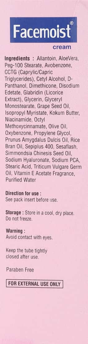 Buy FACEMOIST SPF15 CREAM 50GM Online & Get Upto 60% OFF at PharmEasy