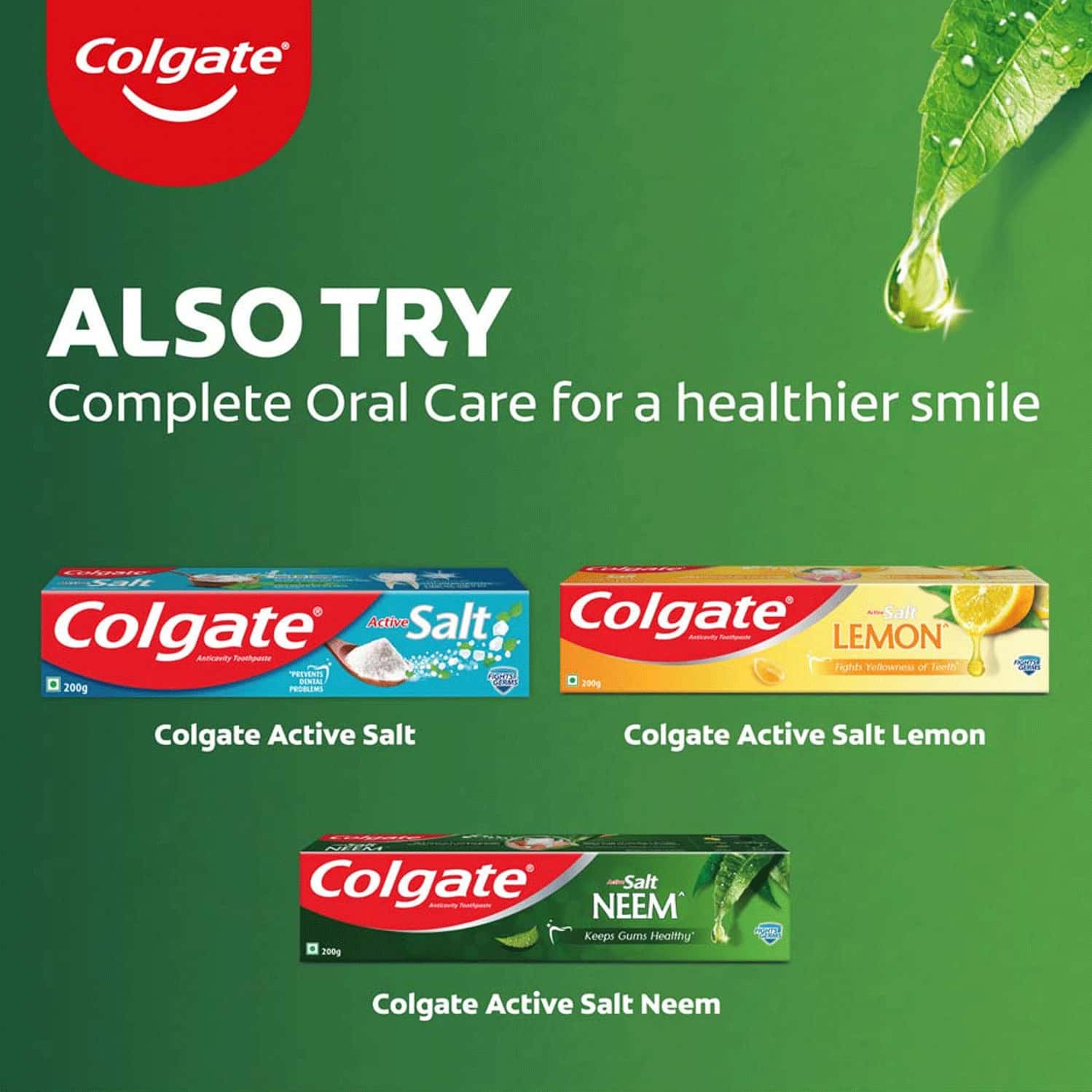 Buy COLGATE TOOTHPASTE - ACTIVE SALT NEEM - 200 G Online & Get Upto 60% ...