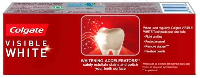 Buy Colgate Visible White Sparking Mint Whitening Toothpaste Tube Of ...