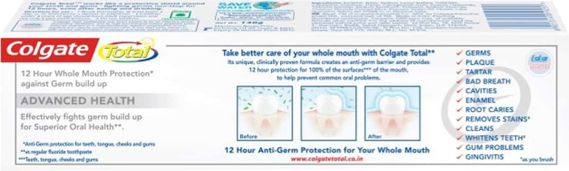 Buy COLGATE TOOTHPASTE-TOTAL ADVANCE HEALTH - 120 G - ADVANCED ...