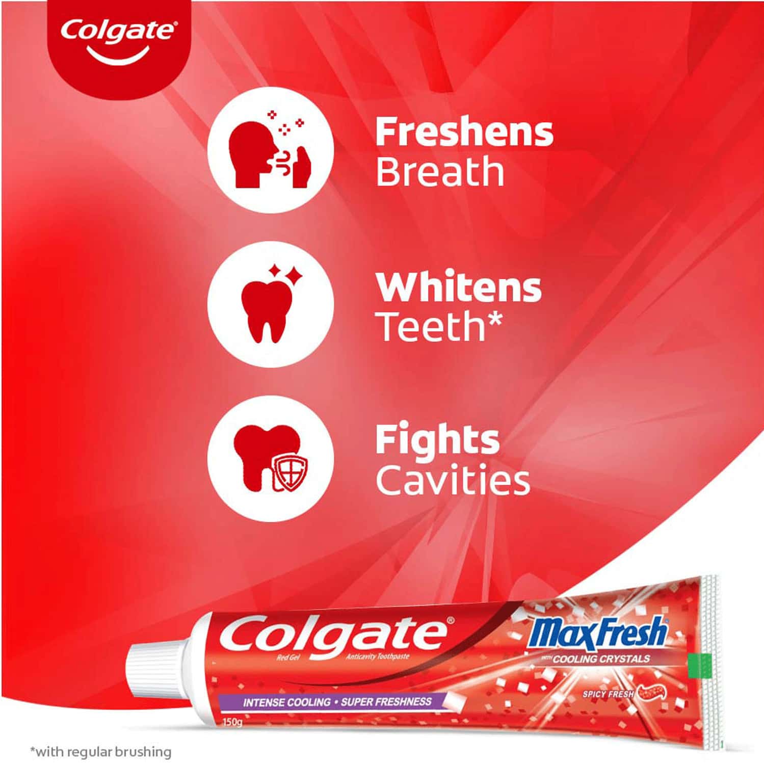 Buy COLGATE MAXFRESH SPICY FRESH RED GEL TOOTHPASTE TUBE OF 300 G ...