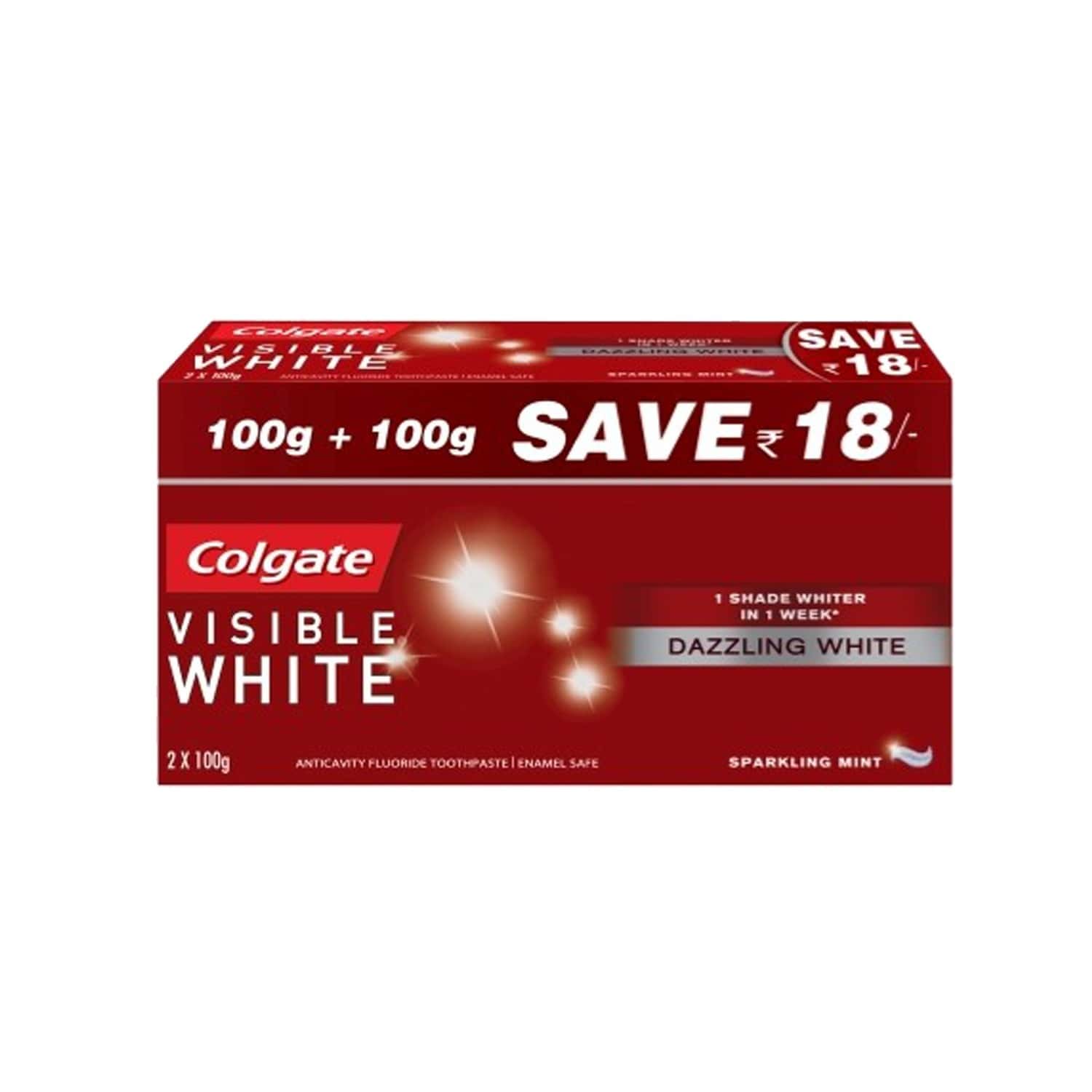 Buy COLGATE VISIBLE WHITE SPARKING MINT WHITENING TOOTHPASTE TUBE OF ...