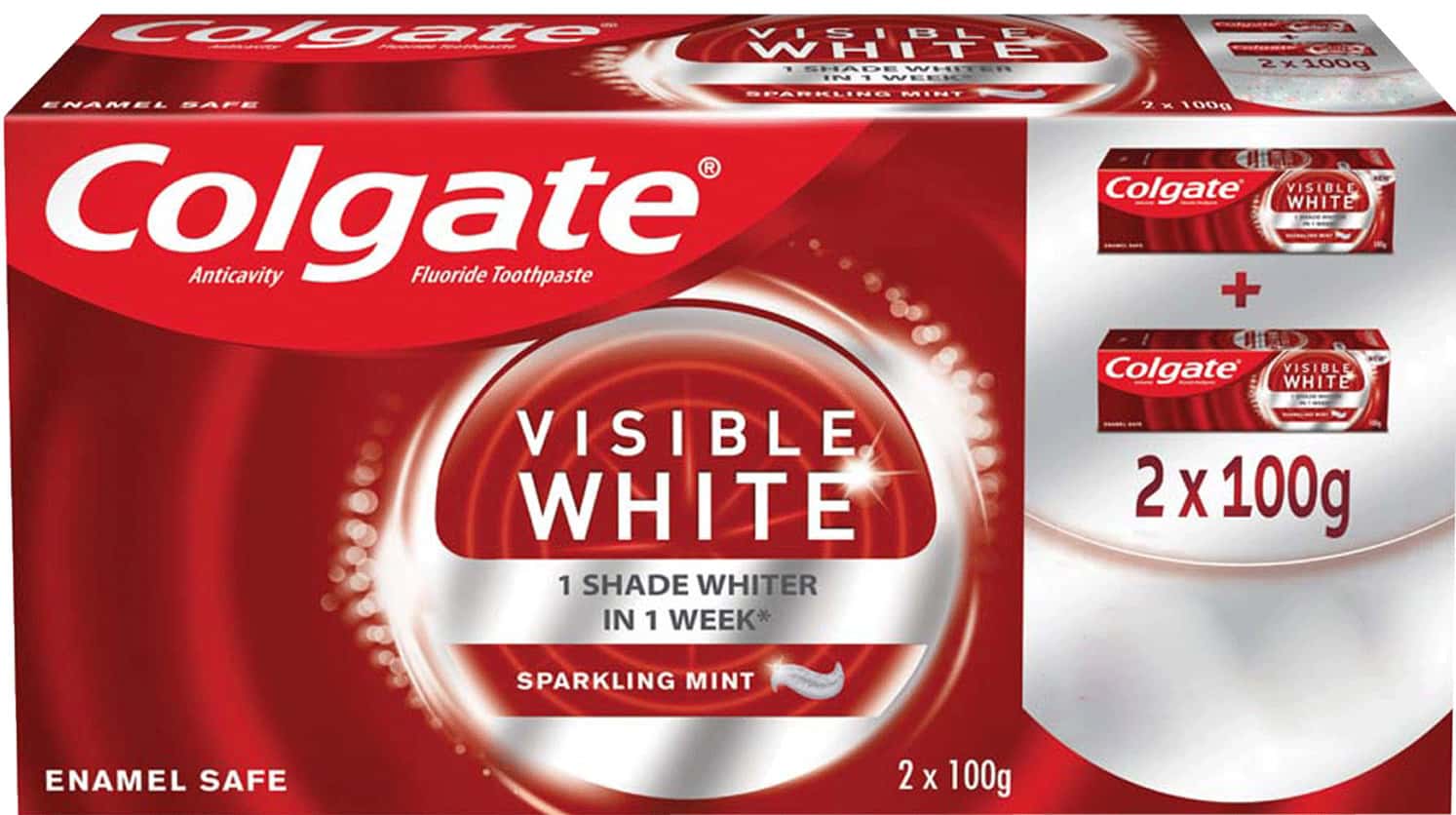Buy COLGATE VISIBLE WHITE SPARKING MINT WHITENING TOOTHPASTE TUBE OF ...
