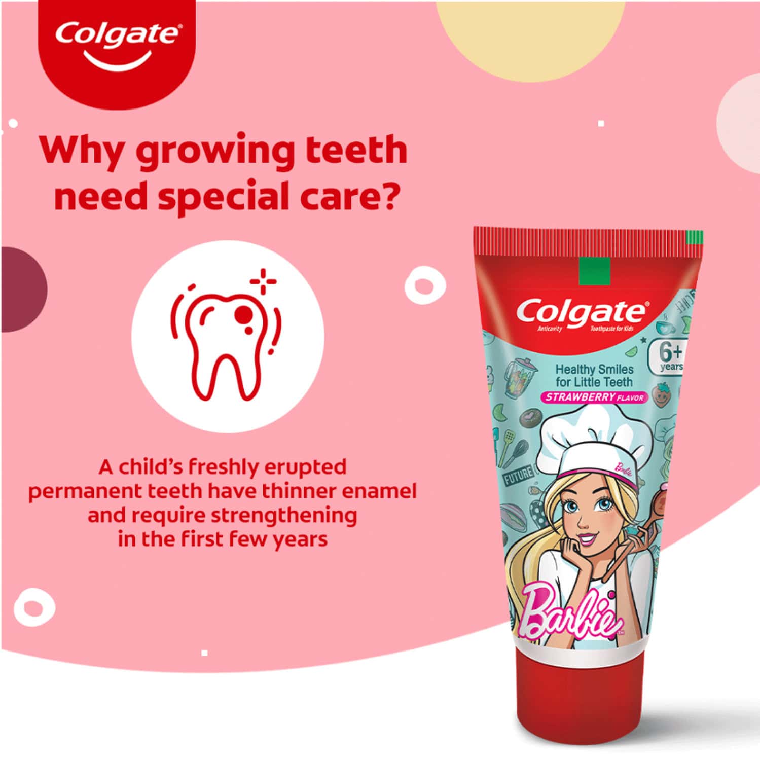 Buy COLGATE KIDS TOOTHPASTE BARBIE - STRAWBERRY FLAVOR - 80GM Online ...