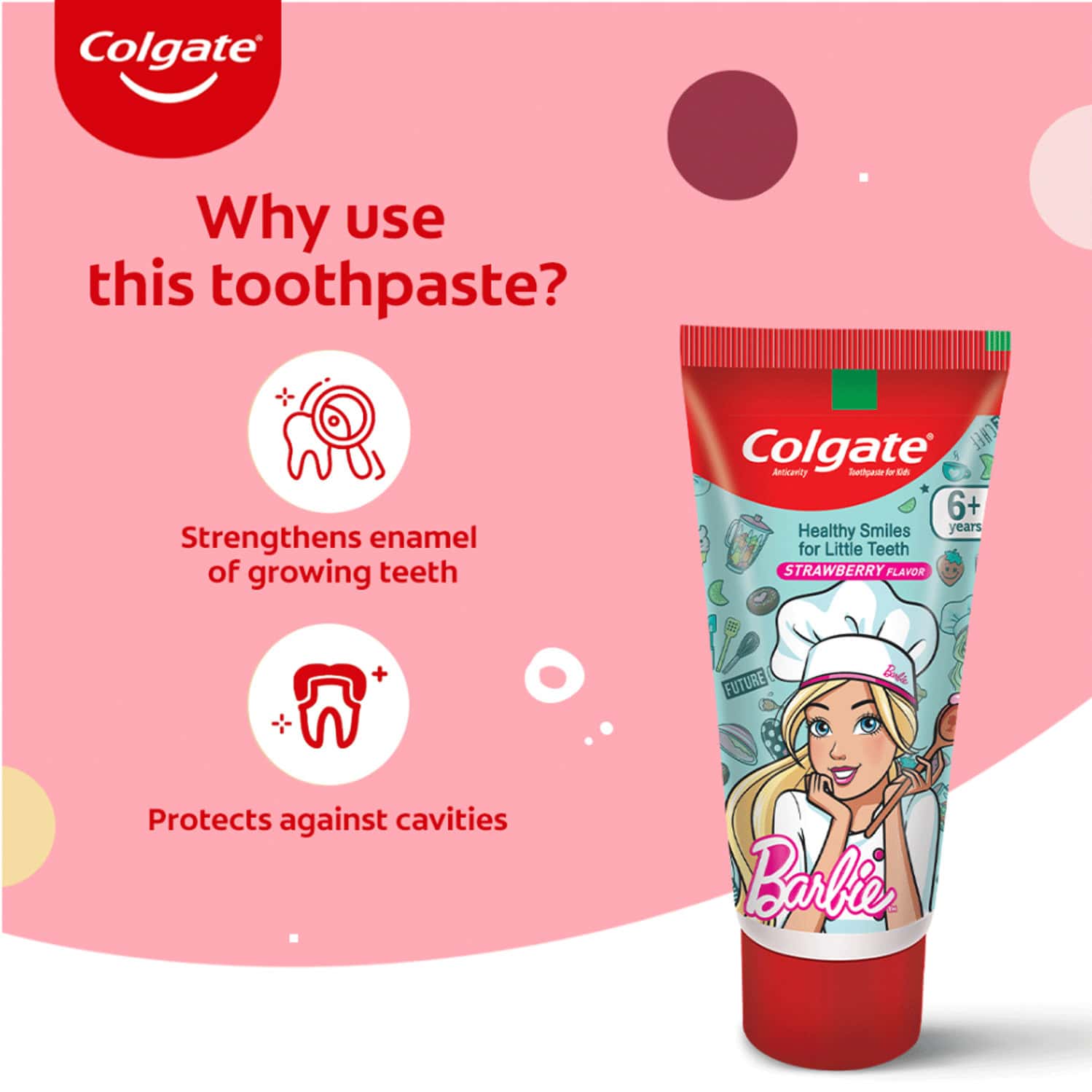 Buy COLGATE KIDS TOOTHPASTE BARBIE - STRAWBERRY FLAVOR - 80GM Online ...