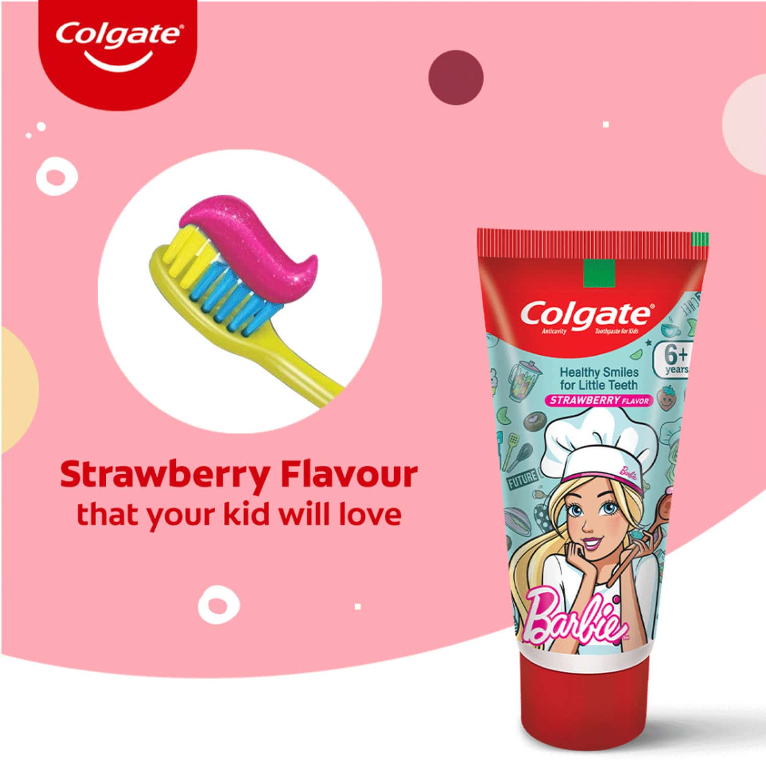 Buy COLGATE KIDS TOOTHPASTE BARBIE - STRAWBERRY FLAVOR - 80GM Online ...