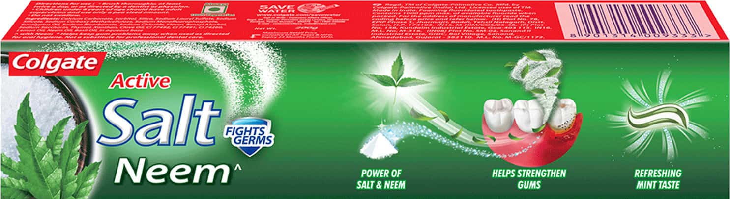 Buy COLGATE TOOTHPASTE - ACTIVE SALT NEEM - 100 G Online & Get Upto 60% ...