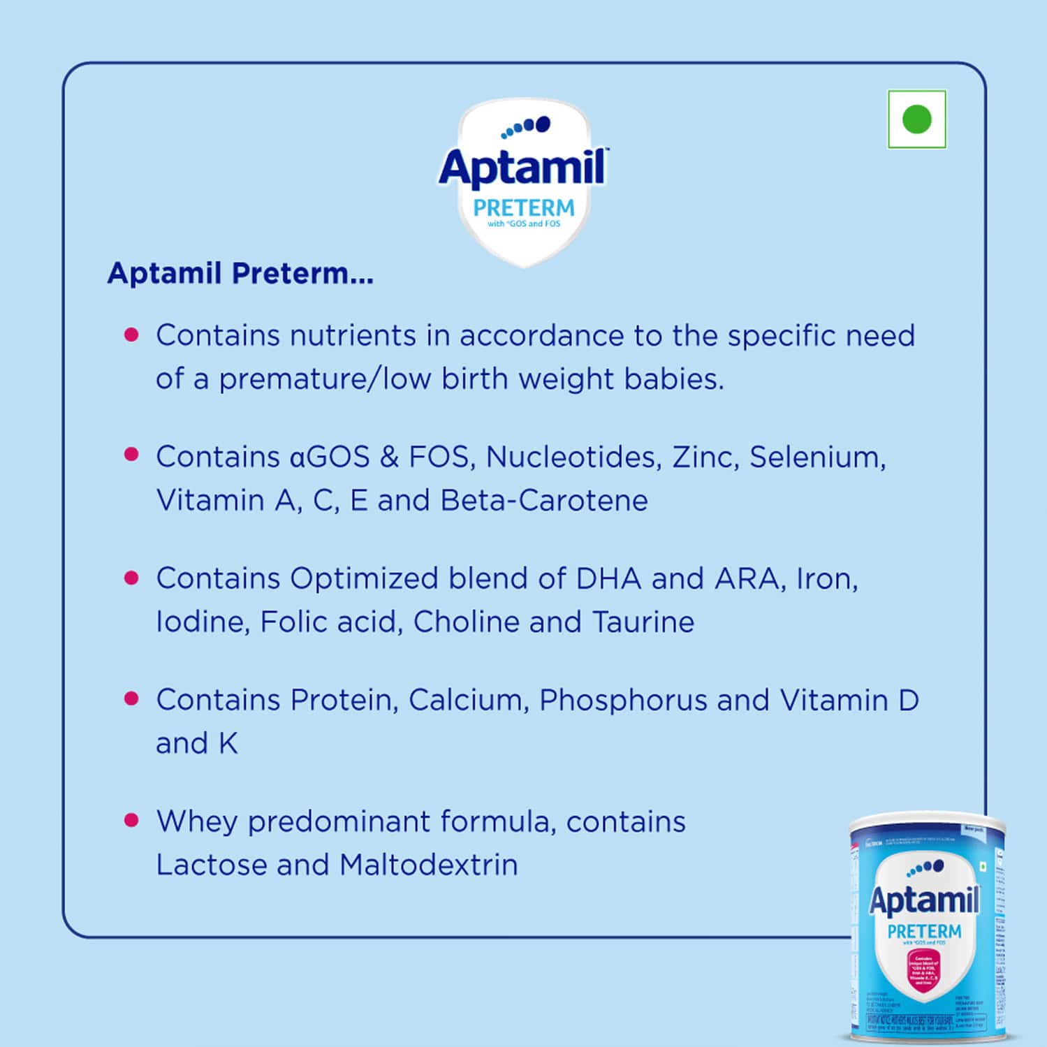 Buy APTAMIL INFANT FORMULA PRETERM (PREMATURE BABY BORN BEFORE 37 WEEKS ...