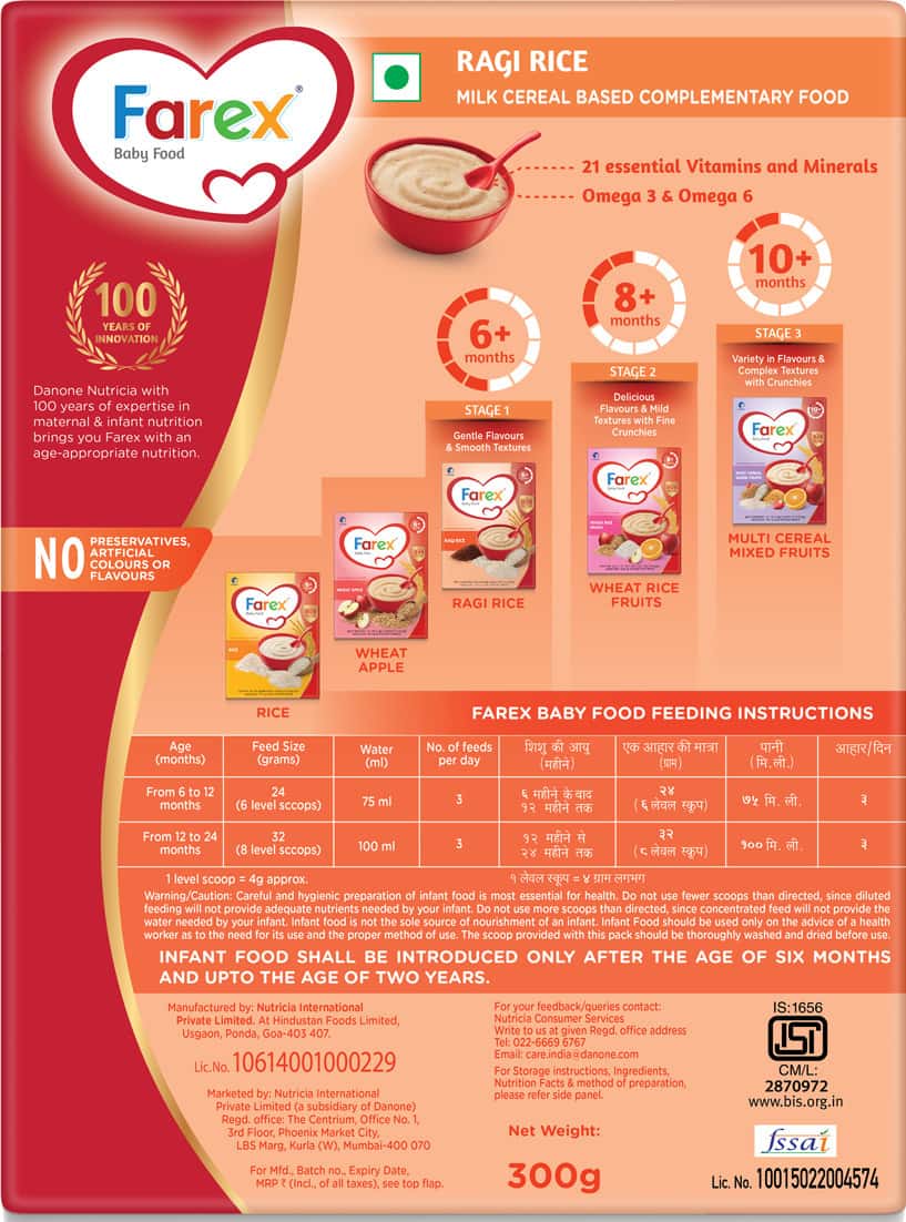 Buy FAREX RAGI RICE (6 MONTHS+) -300GM REFILL Online & Get Upto 60% OFF ...