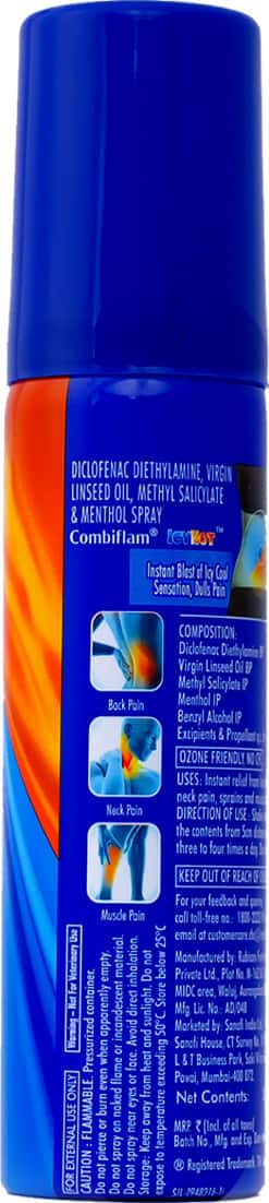 Buy COMBIFLAM ICYHOT FAST PAIN RELIEF SPRAY - 35 GMS Online & Get Upto ...
