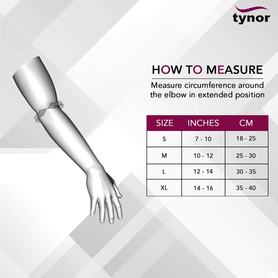Buy TYNOR ELBOW SUPPORT GREY LARGE 1 UNIT Online & Get Upto 60% OFF at ...