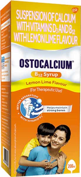 Buy OSTOCALCIUM B12 SUSPENSION (LEMON LIME FLAVOR SYRUP - 200ML) Online ...