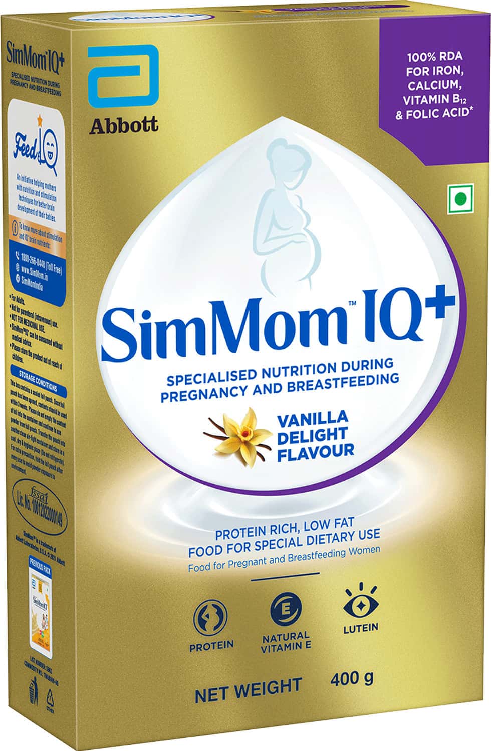 Buy SIMMOM IQ PLUS VANILLA NUTRITION DRINK REFILL OF 400 G Online & Get ...