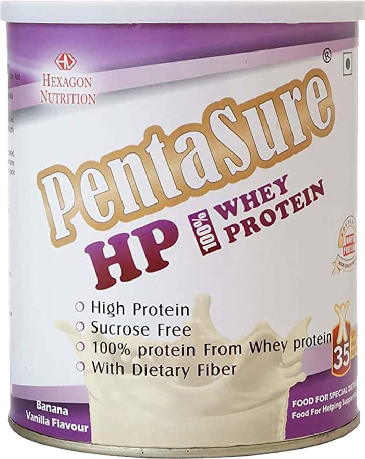 Buy PENTASURE HP BANANA VANILLA WHEY PROTEIN TIN OF 400 G Online & Get ...