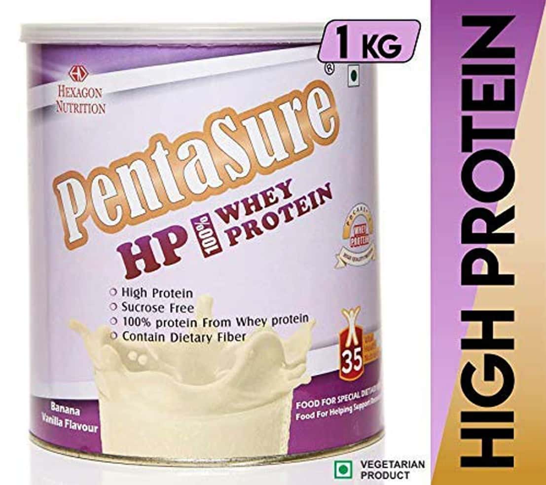 Buy PENTASURE HP BANANA VANILLA WHEY PROTEIN TIN OF 1 KG Online & Get ...