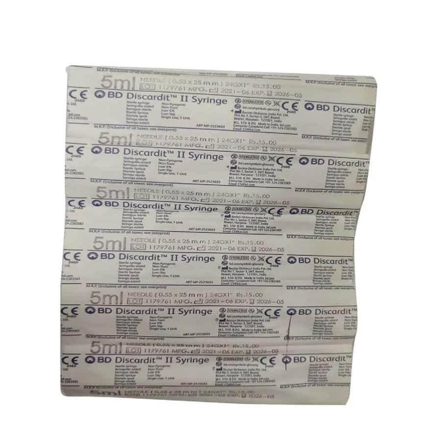 Buy BD DISCARDIT II SYRINGE SYRINGE 24G 2ML Online & Get Upto 60% OFF ...