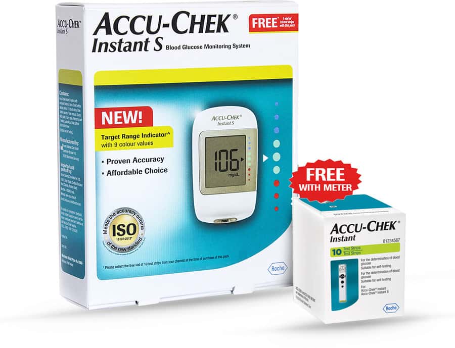 Buy ACCU-CHEK ACTIVE GLUCOMETER KIT (WITH FREE 10 STRIPS) Online & Get ...