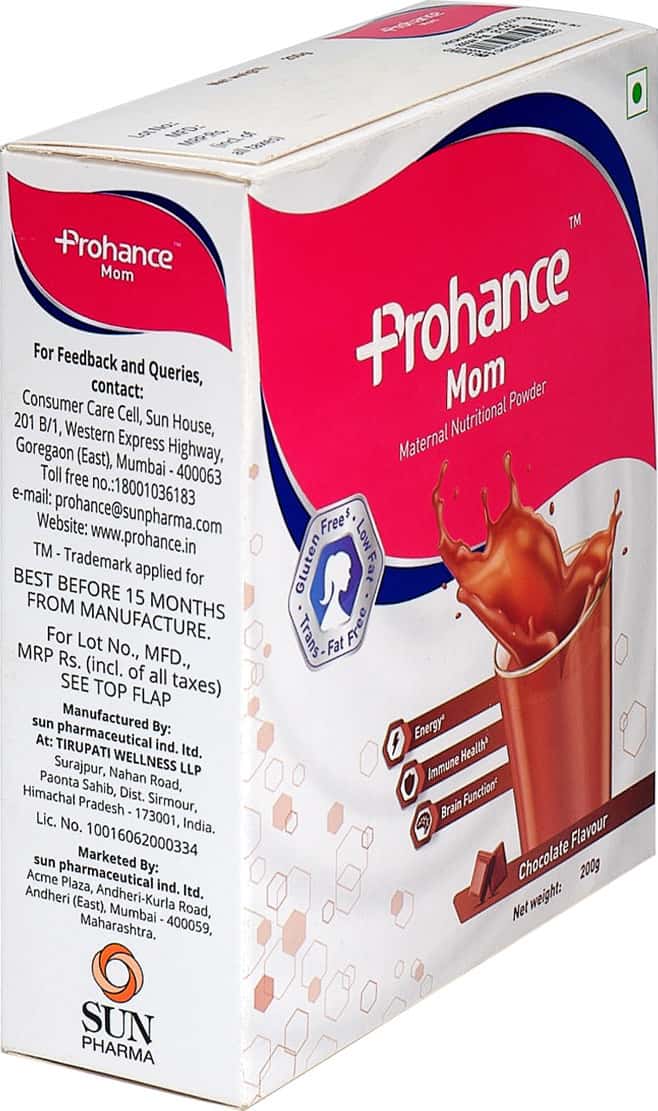 Buy PROHANCE MOM CHOCOLATE NUTRITION DRINK PACKET OF 200 G Online & Get ...