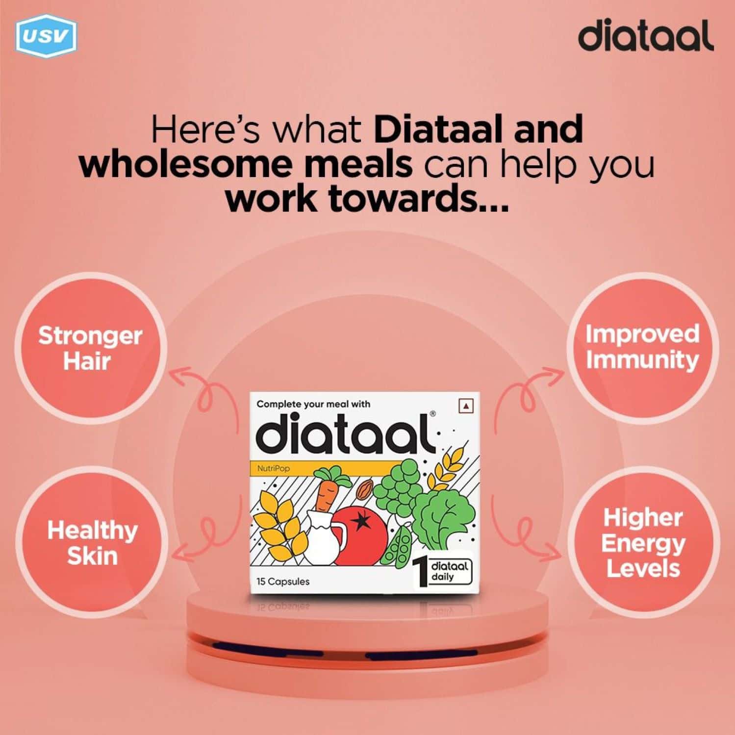 Buy DIATAAL NUTRIPOP MULTIVITAMIN HAIR & SKIN ENERGY & IMMUNITY FOR ...