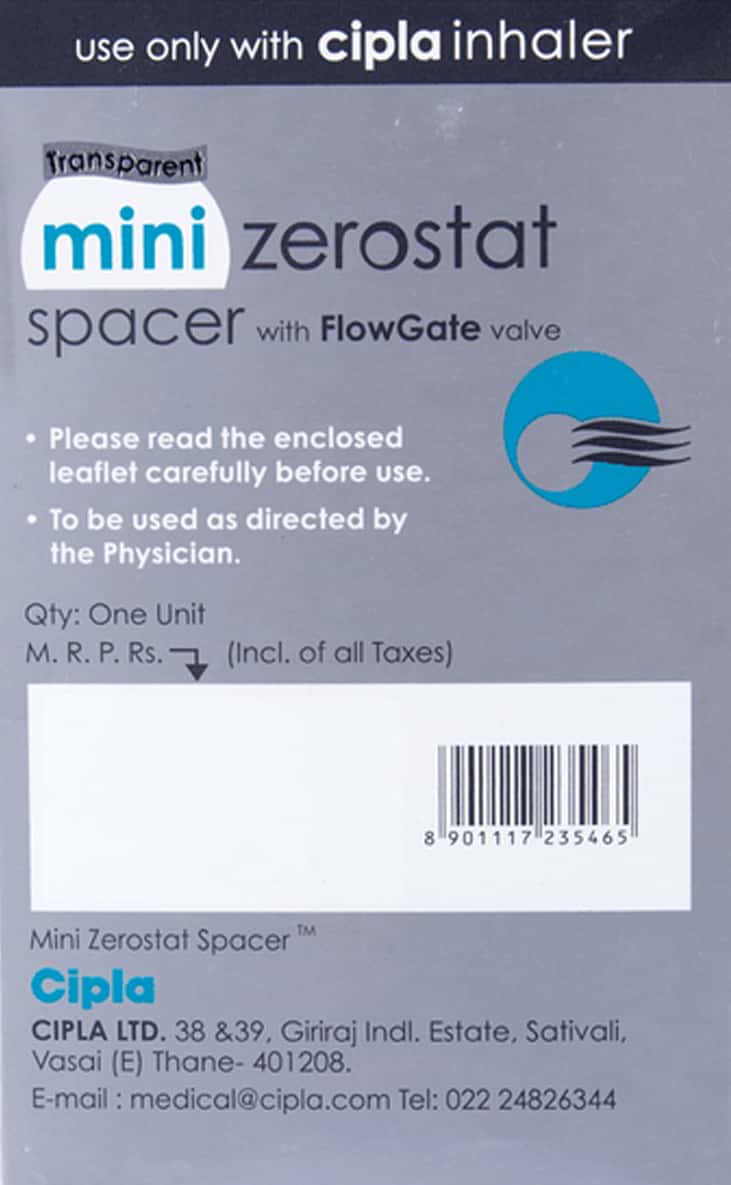 Buy MINI ZEROSTAT SPACER 1 Online & Get Upto 60% OFF at PharmEasy