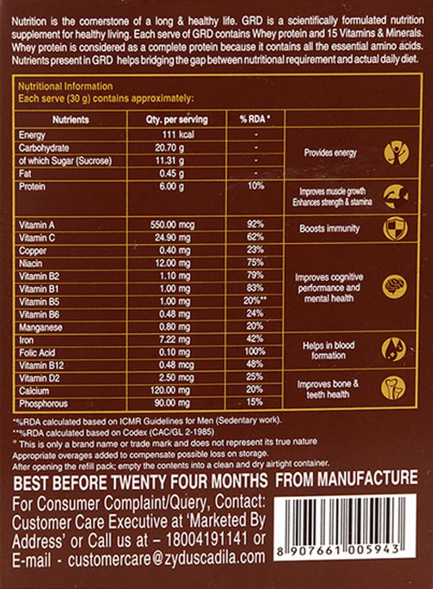 Buy GRD POWDER 400 GM Online & Get Upto 60% OFF at PharmEasy