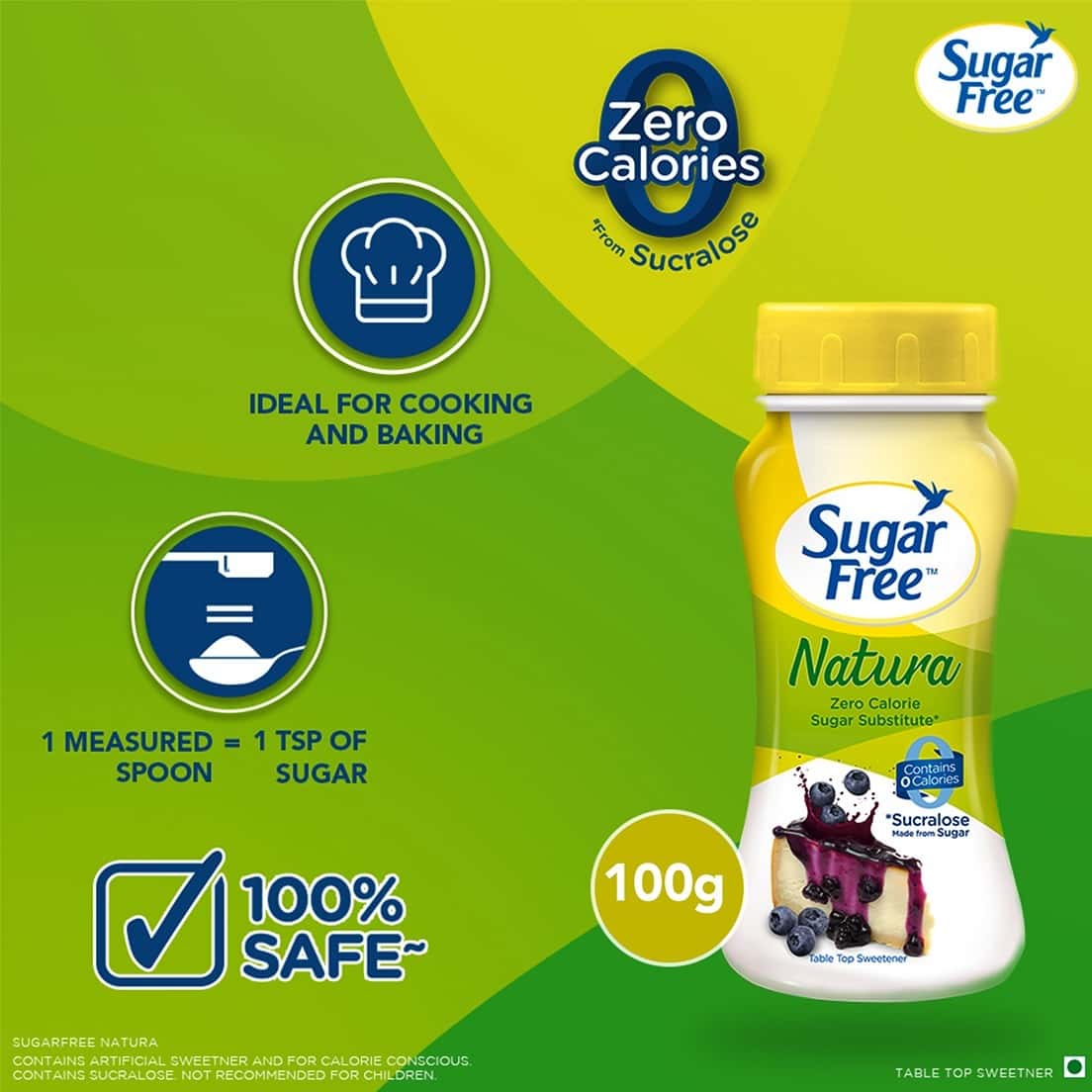 Buy SUGAR FREE NATURA SWEETENER FOR FITNESS CONSCIOUS - 100GM JAR ...