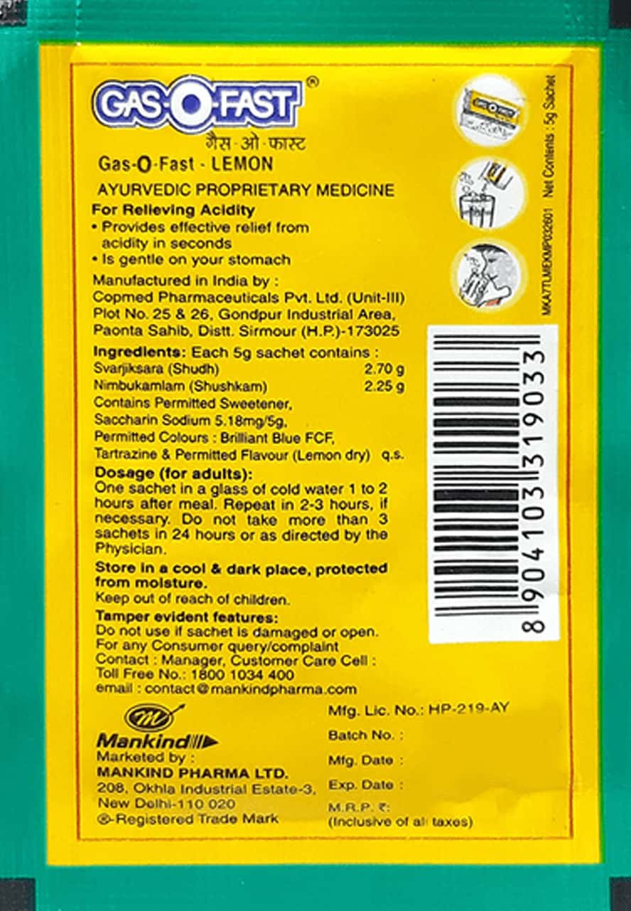 Buy GAS O FAST Online & Get Upto 60% OFF at PharmEasy