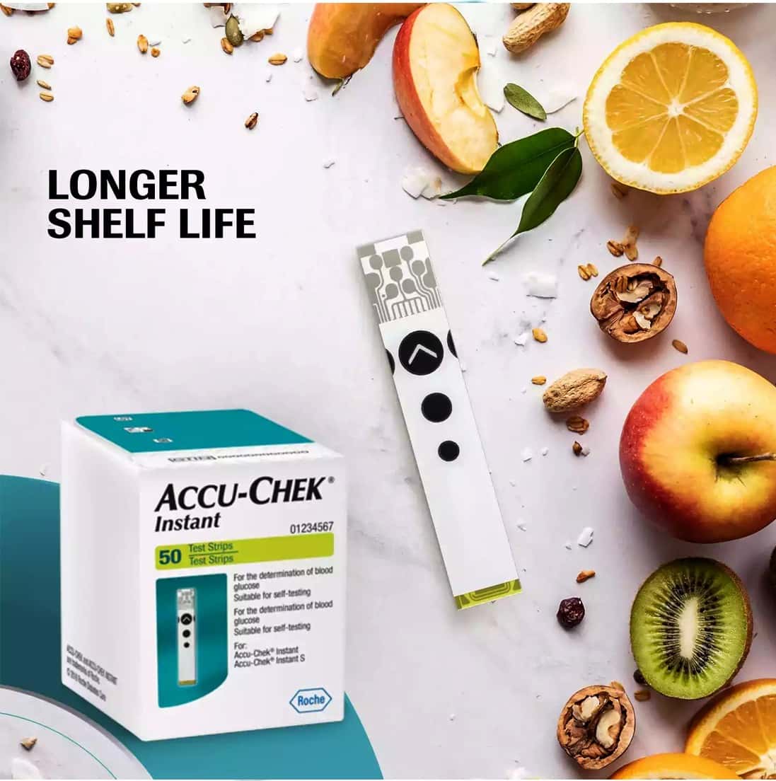 Buy ACCU-CHEK INSTANT GLUCOMETER TEST STRIPS BOX OF 50 Online & Get ...