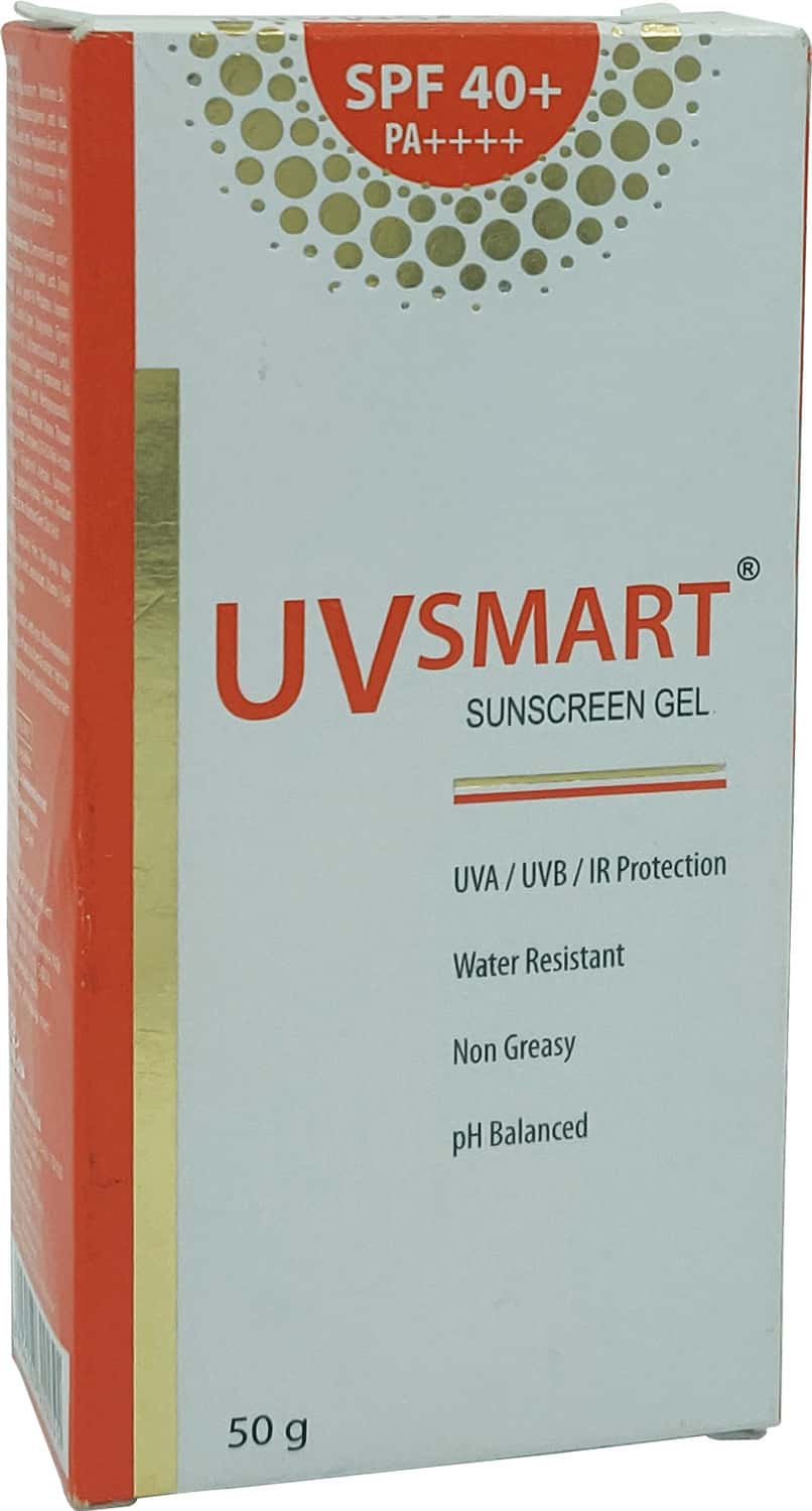 Buy UV SMART SPF 40+ PA++++ SUNSCREEN GEL 50GM Online & Get Upto 60% ...