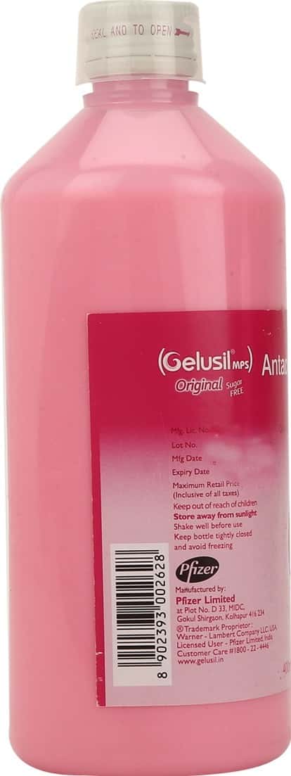 Buy GELUSIL MPS MINT FLAVOUR SUGAR FREE BOTTLE OF 400ML LIQUID Online ...