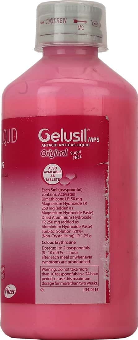 Buy GELUSIL MPS MINT FLAVOUR SUGAR FREE BOTTLE OF 200ML LIQUID Online ...