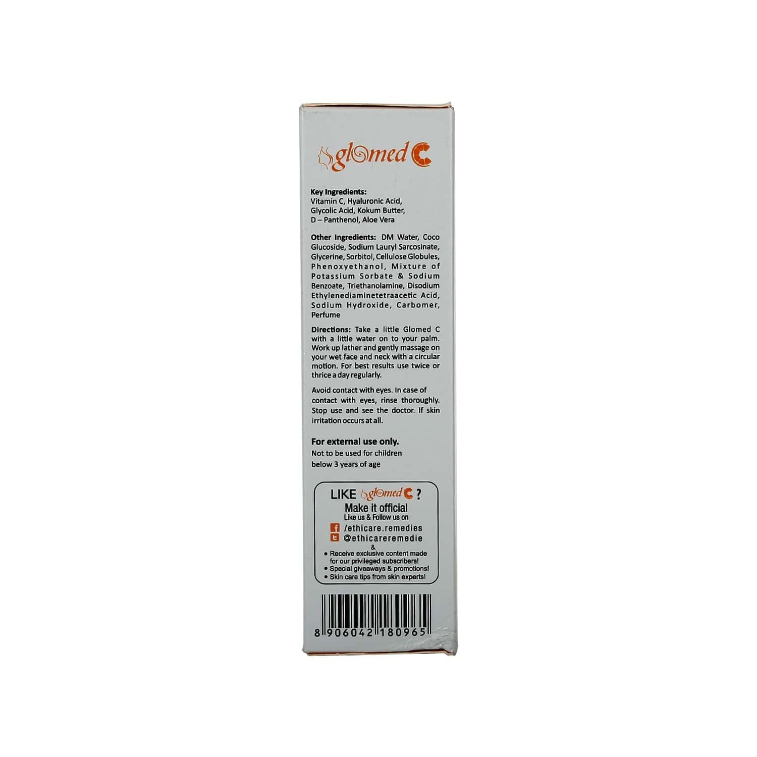 Buy GLOMED C FACE WASH TUBE OF 70 ML Online & Get Upto 60% OFF at PharmEasy