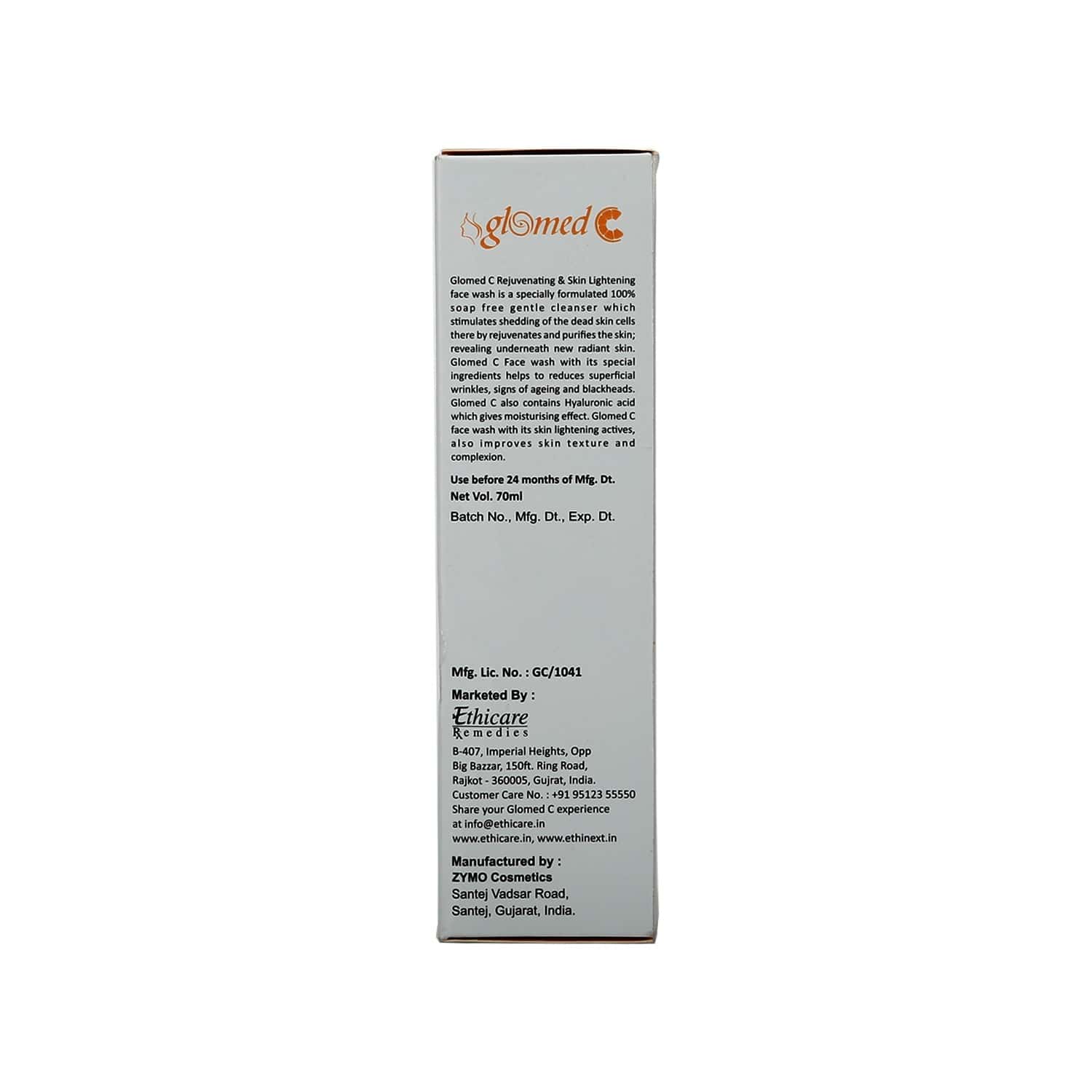 Buy GLOMED C FACE WASH TUBE OF 70 ML Online & Get Upto 60% OFF at PharmEasy