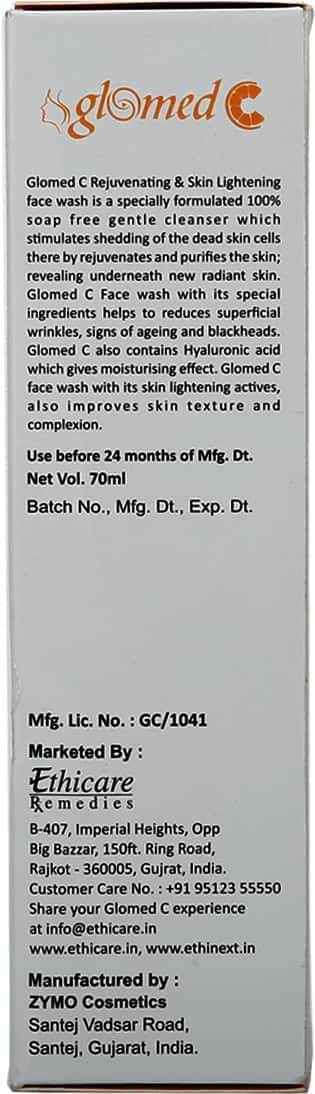 Buy GLOMED C FACE WASH TUBE OF 70 ML Online & Get Upto 60% OFF at PharmEasy