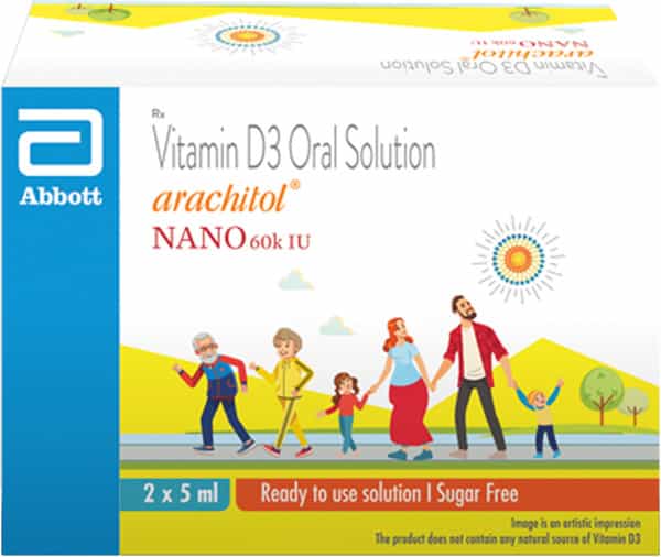 Buy ARACHITOL NANO 60K SUGAR FREE BOTTLE OF 5ML SOLUTION Online & Get ...