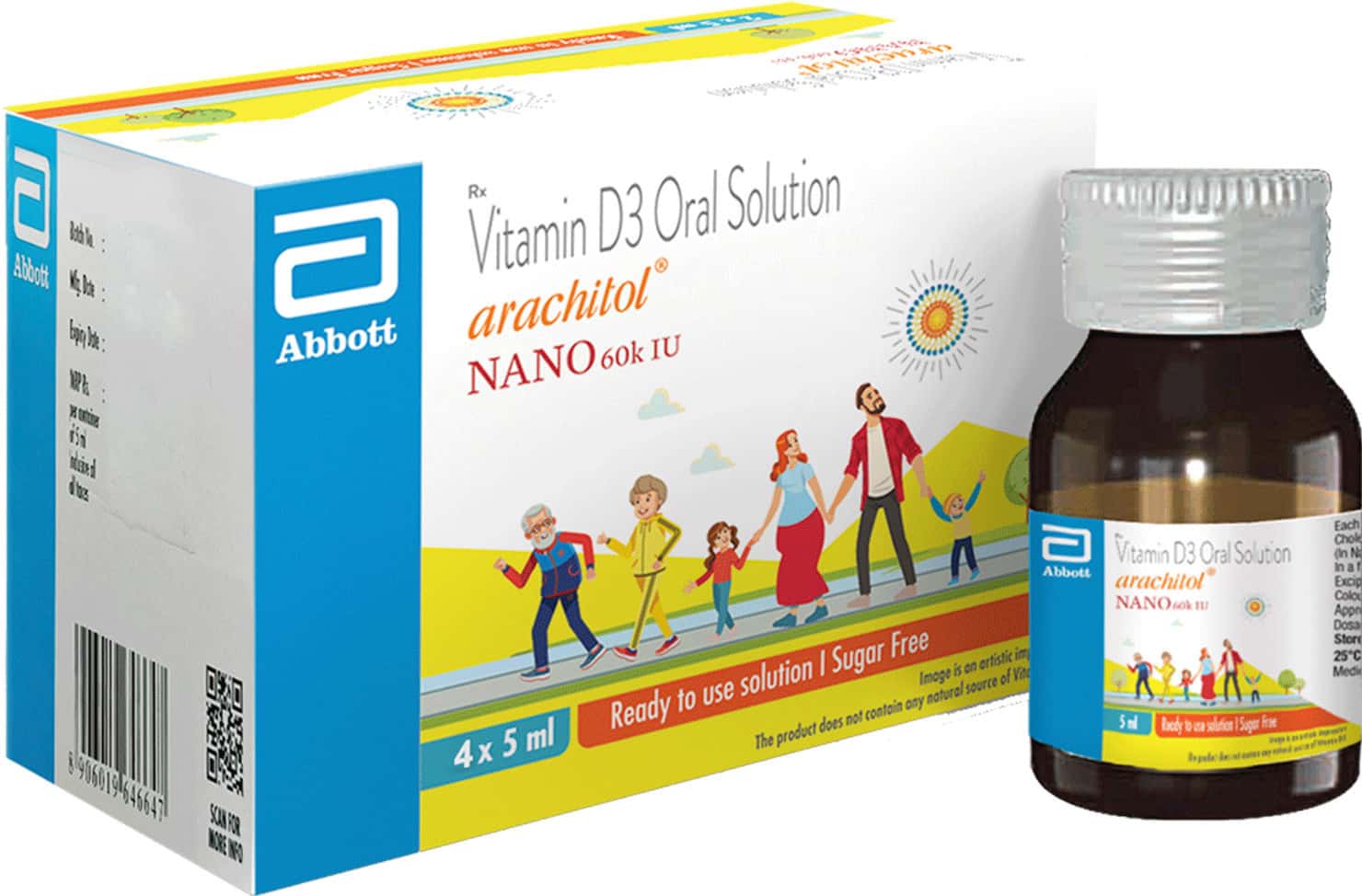 Buy ARACHITOL NANO 60K SUGAR FREE BOTTLE OF 5ML SOLUTION Online & Get Upto 60% OFF at PharmEasy